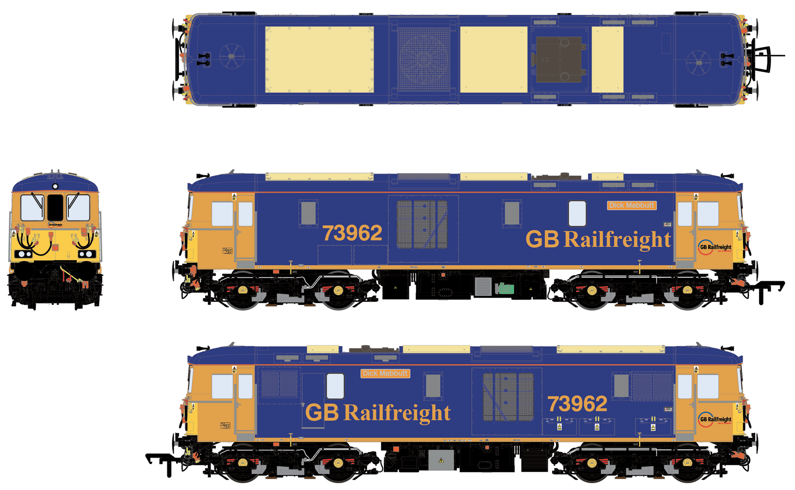 Class 73 - GBRf (Early) - 73962 Dick Mabbutt - DCC Sound Fitted ...