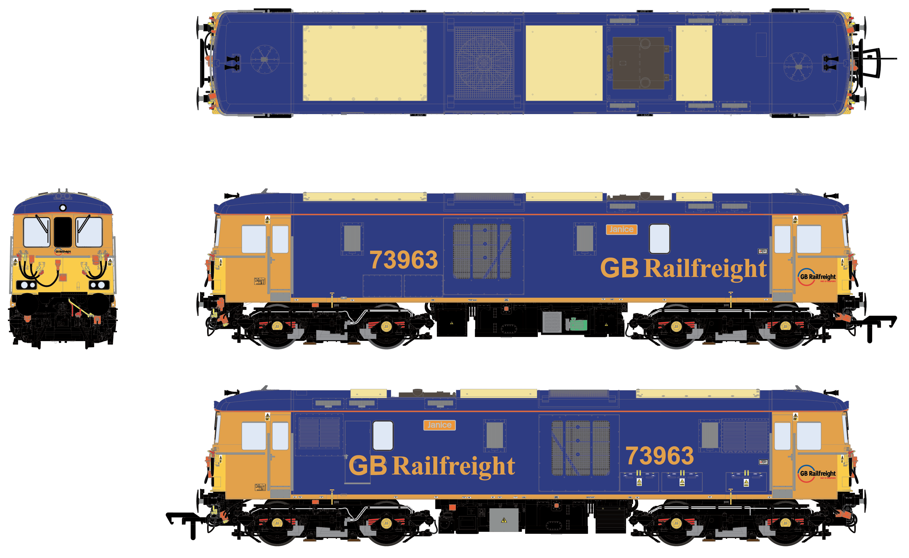 Class 73 - GBRf (Tidig) - 73963 Janice – Accurascale