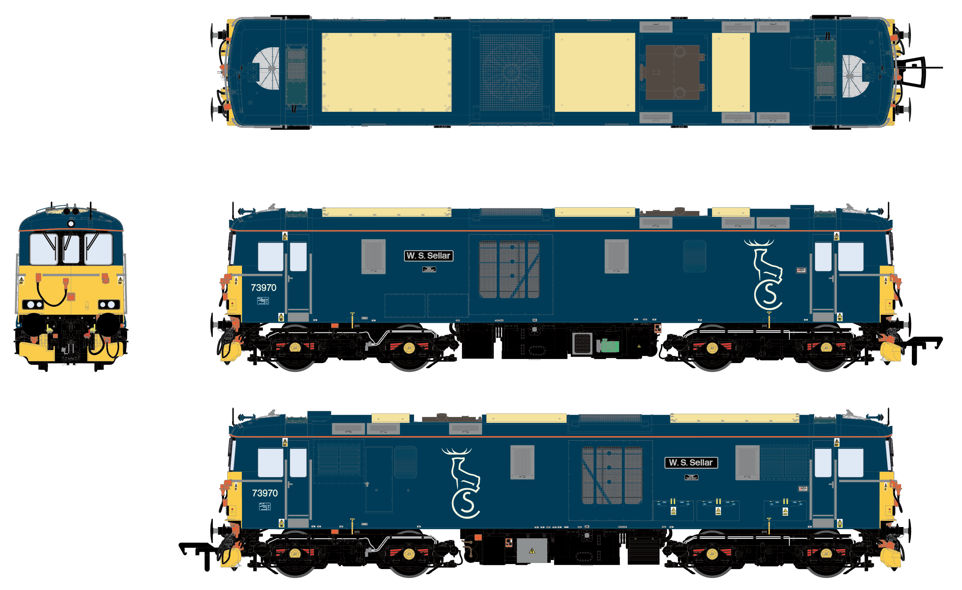Class 73 - Caledonian (Current) - 73970 W. S. Sellar – Accurascale