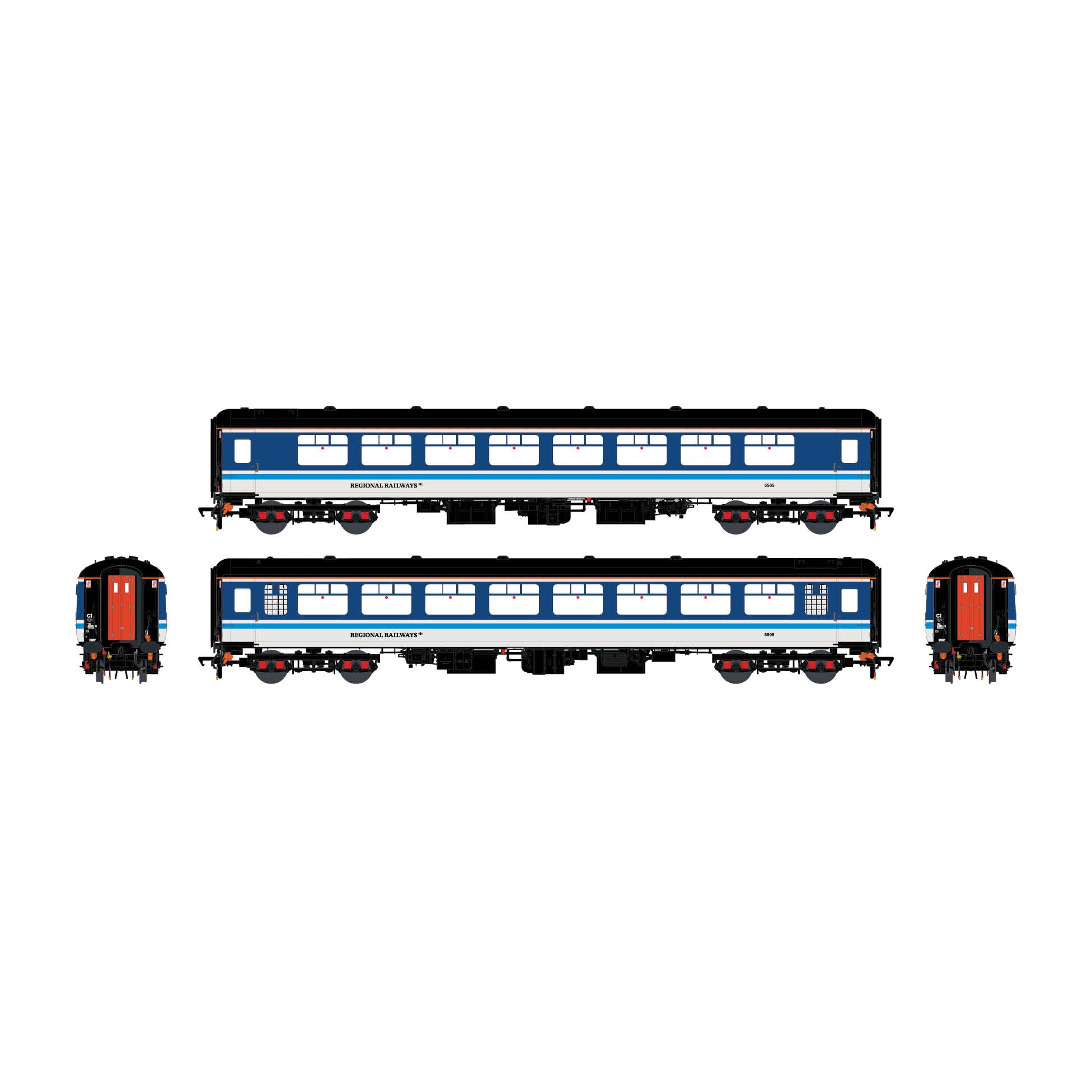 BR Mk.2c (large toilet window) TSO 5505 Regional Railways – Accurascale