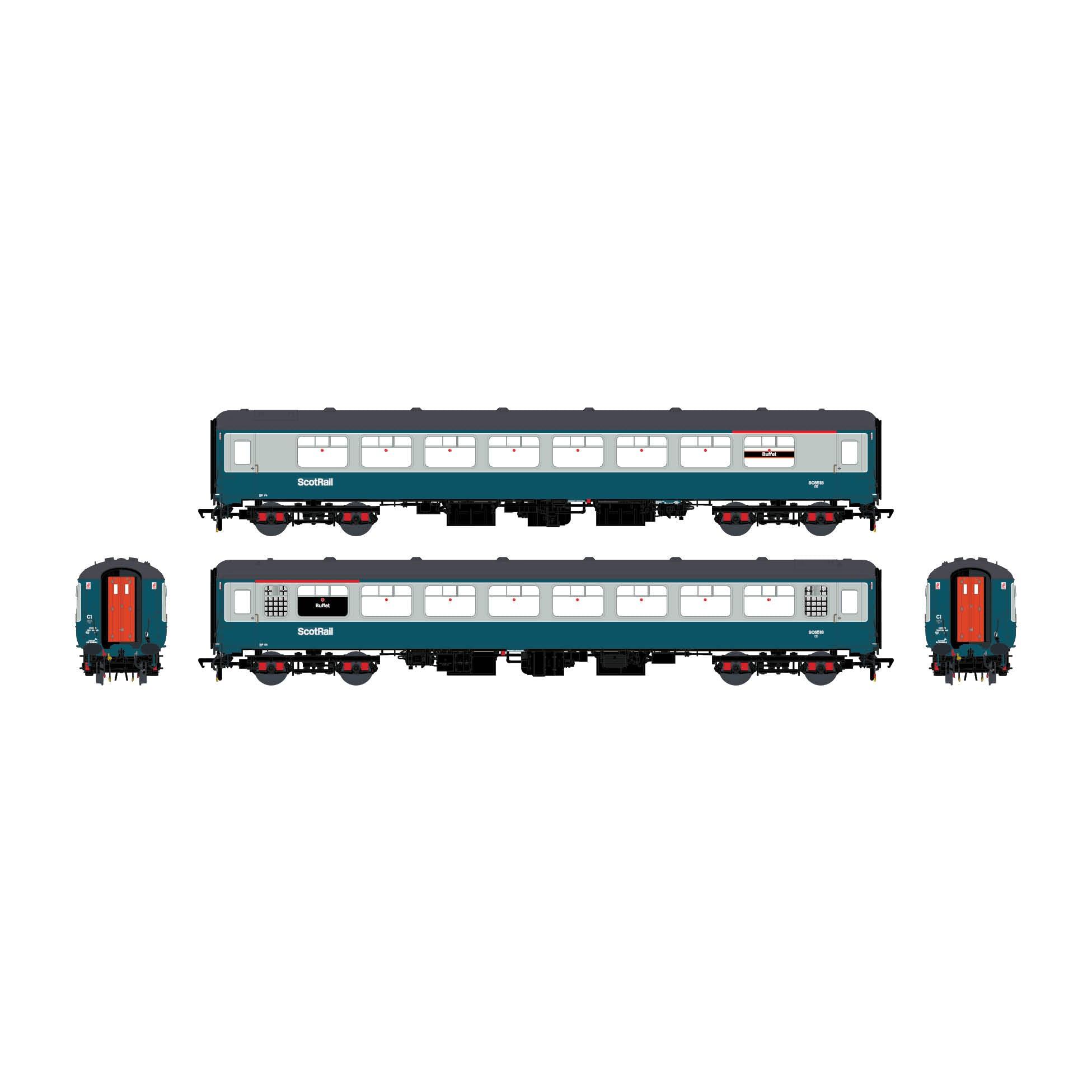 BR Mk.2c (large toilet window) TSO(T) SC6518 Blue/Grey w/ScotRail ...