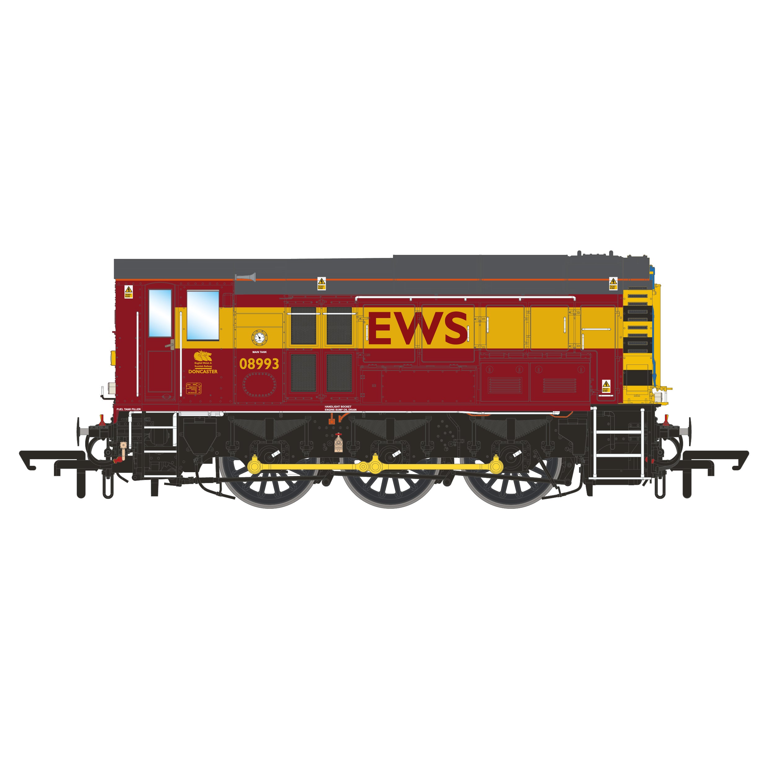 BR Class 08/9 - EWS Maroon - 08993 – Accurascale