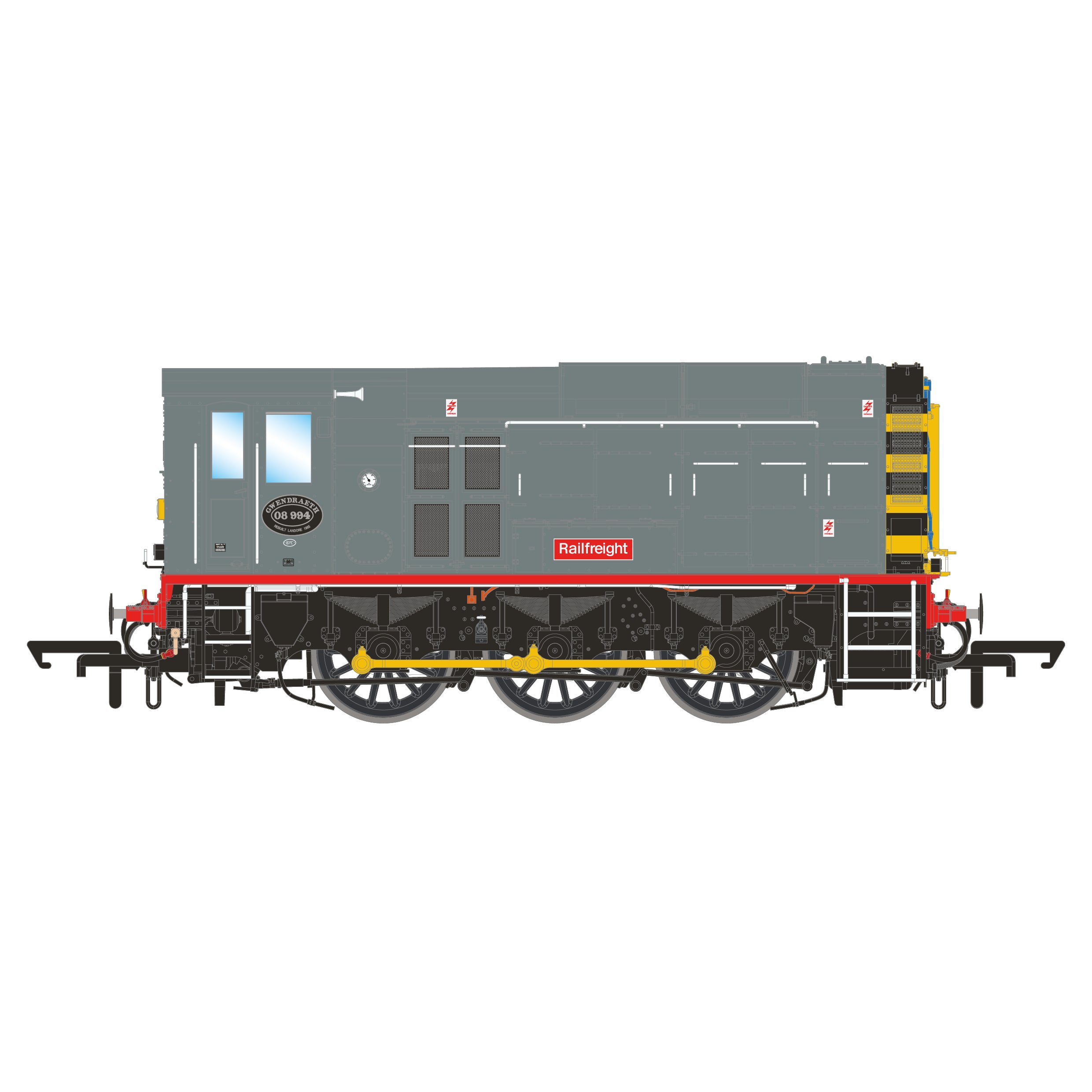 BR Class 08/9 - BR Railfreight Grey - 08994 - DCC Sound – Accurascale