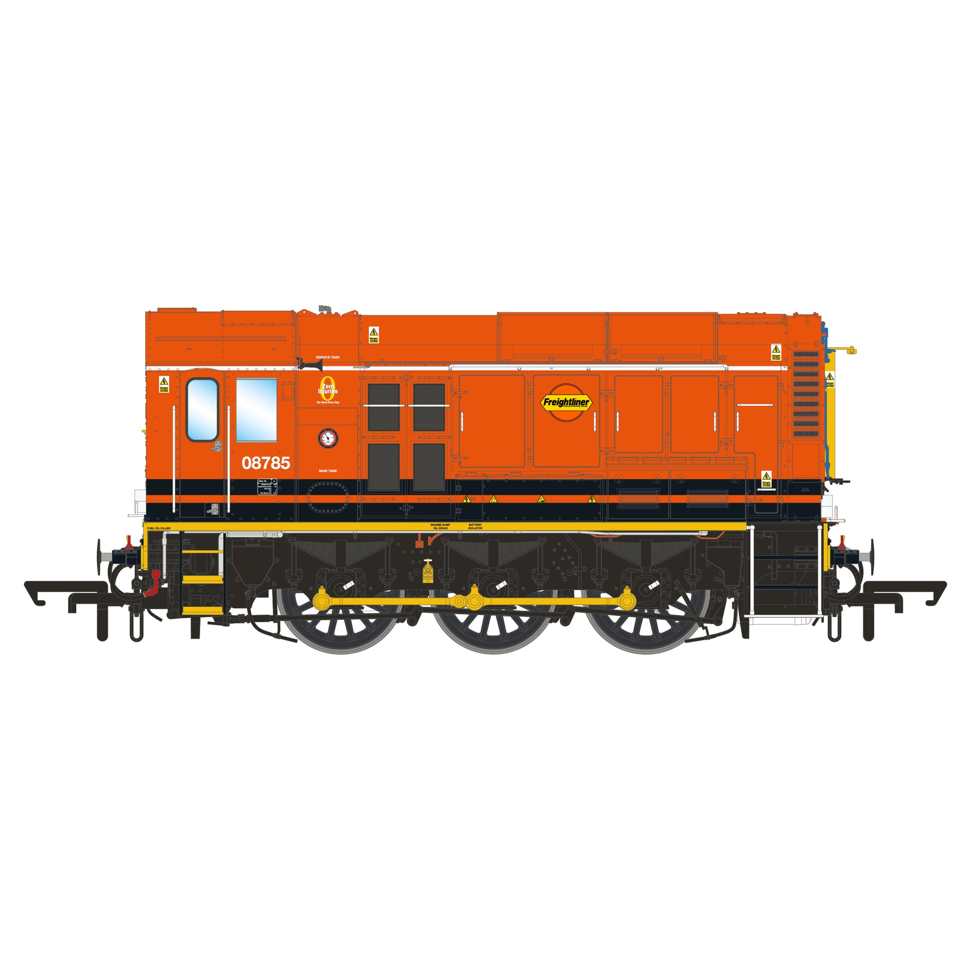 BR Class 08 - Freightliner/G&W Orange - 08785 - DCC Sound – Accurascale