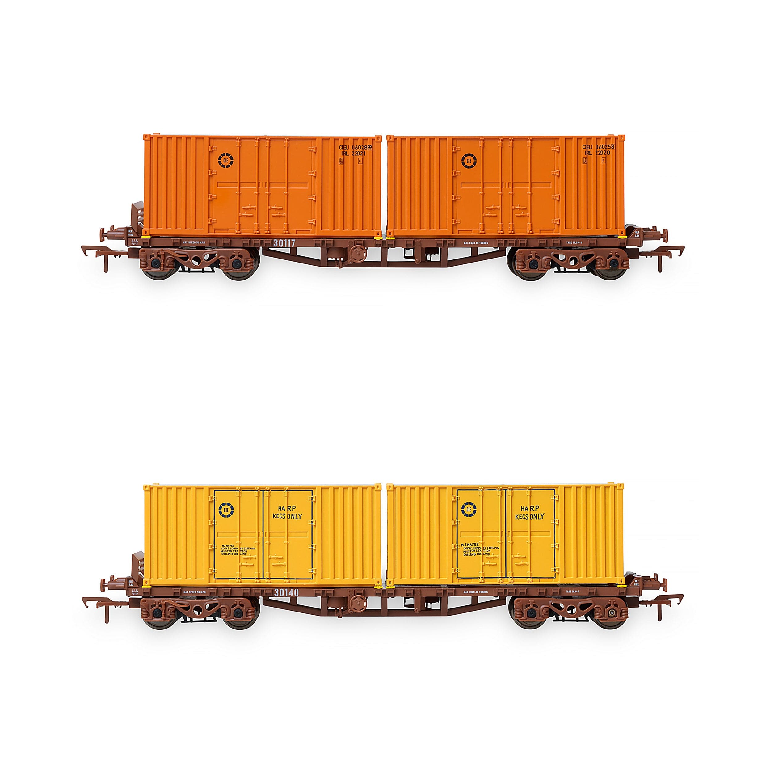 CIÉ/IR 42' Flat - Double - CIE/Harp Containers – Accurascale