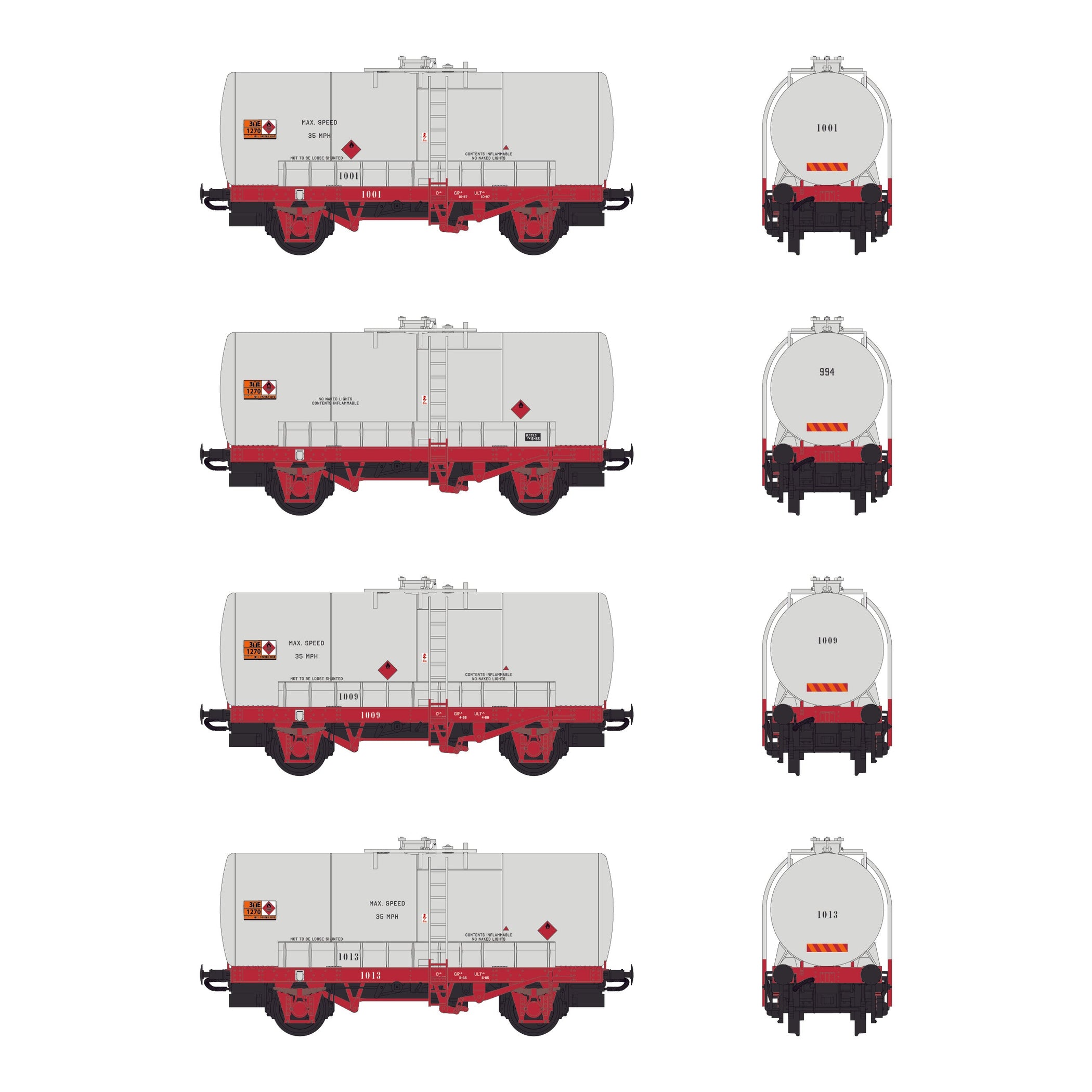 CIÉ Esso Tank Wagon - Quad Pack - Pack 3 — Accurascale