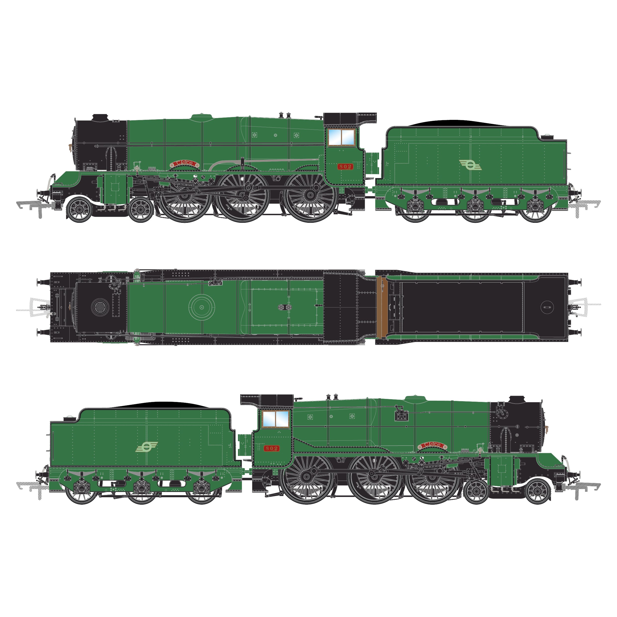 GSR800 - 802 Land - CIE Lichtgroen - DCC Geluid – Accurascale