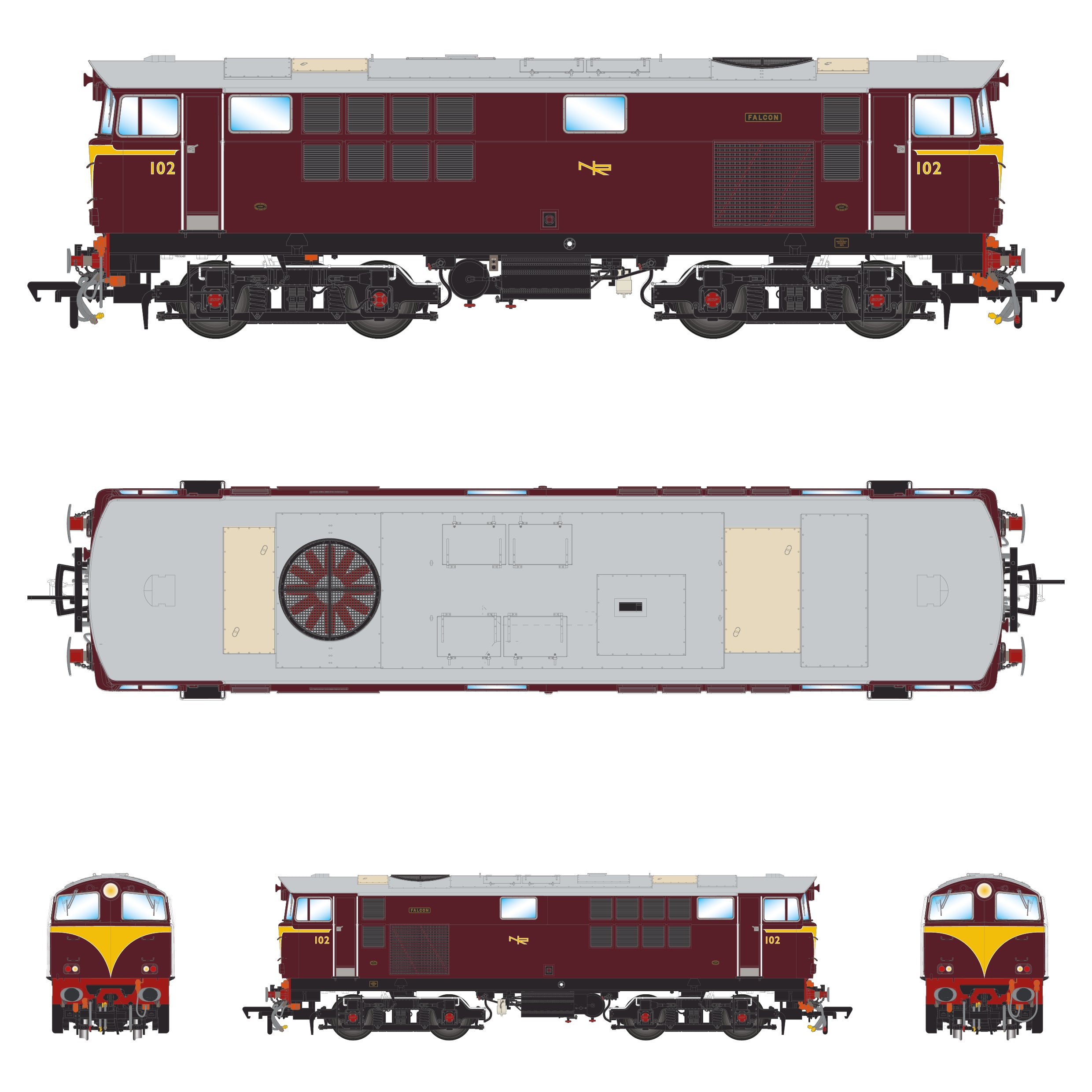 102 'Falcon' Maroon (as delivered) – Accurascale