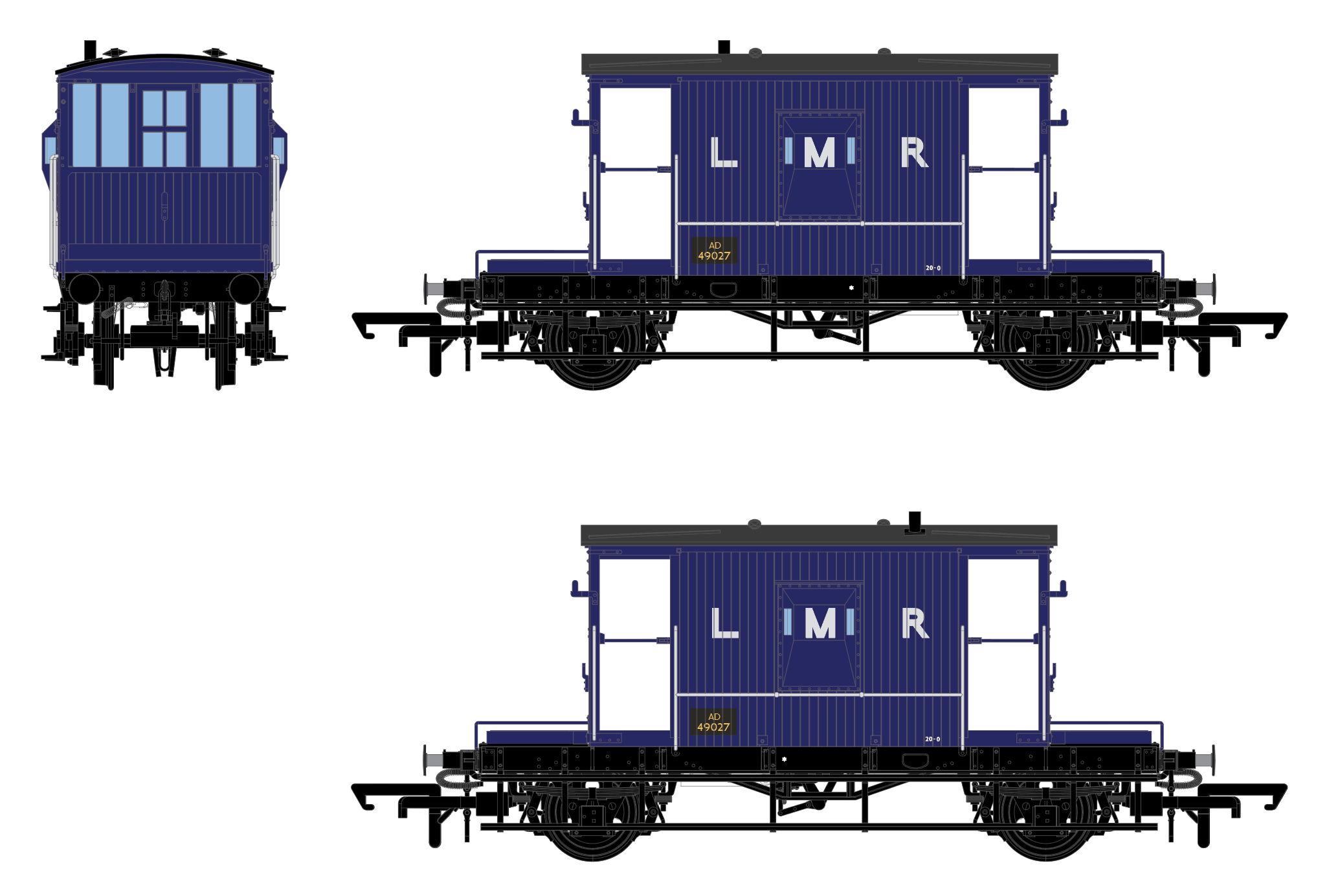 BR Brake Van - Longmoor Blue - AD49027 – Accurascale