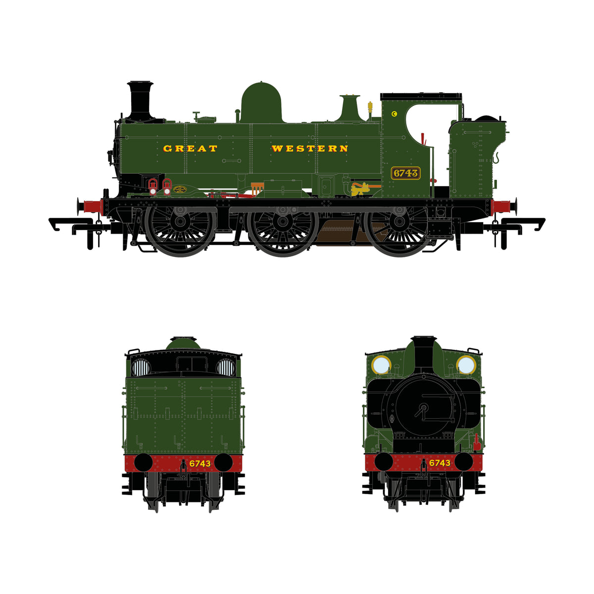 6700 Class - 6743 - Great Western Green - DCC Sound Fitted — Accurascale