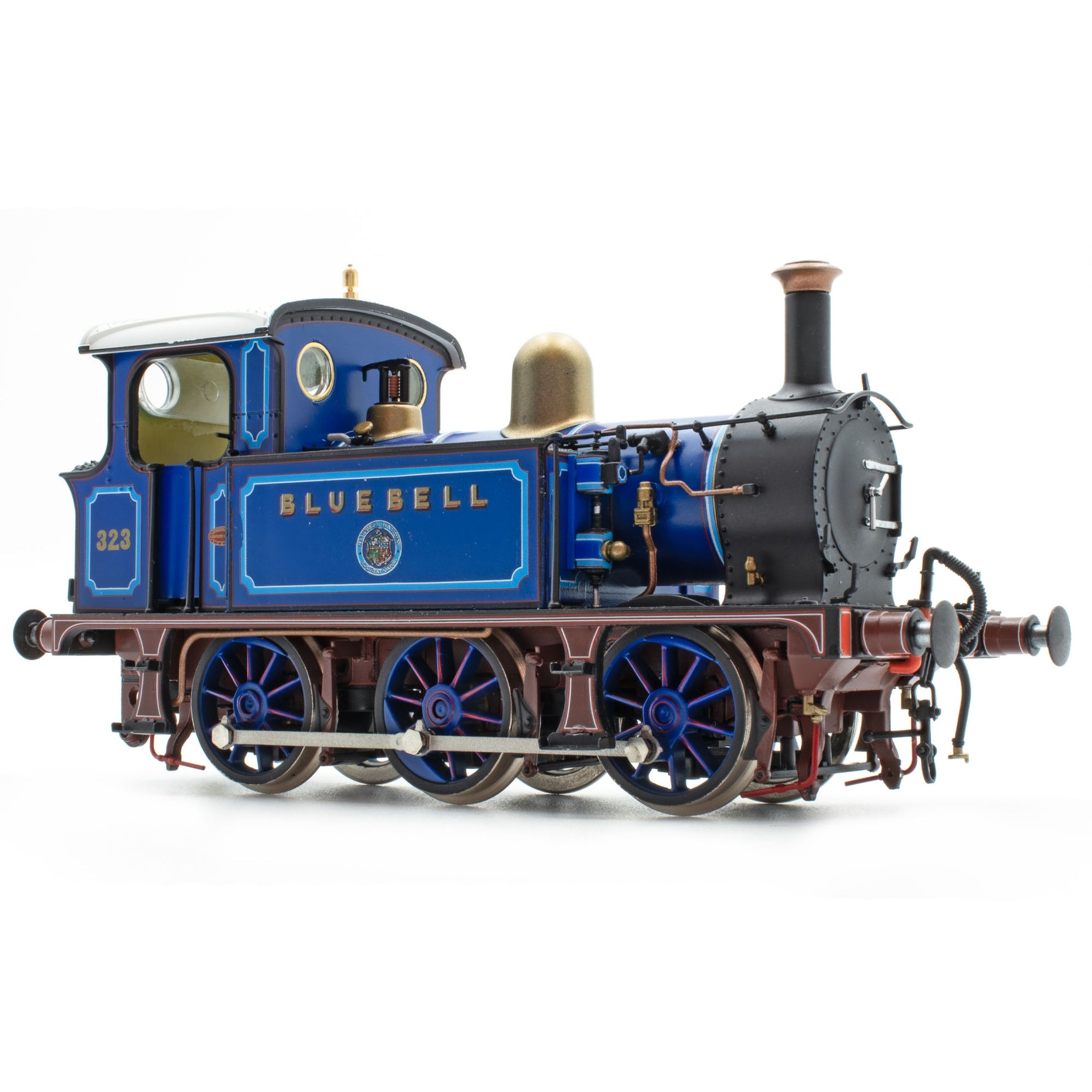 SECR P Class 0-6-0T 323 'Bluebell' in Bluebell Railway lined blue (201 ...
