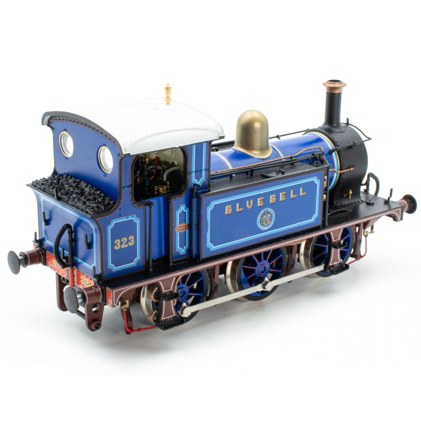 SECR P Class 0-6-0T 323 'Bluebell' in Bluebell Railway lined blue (201 ...