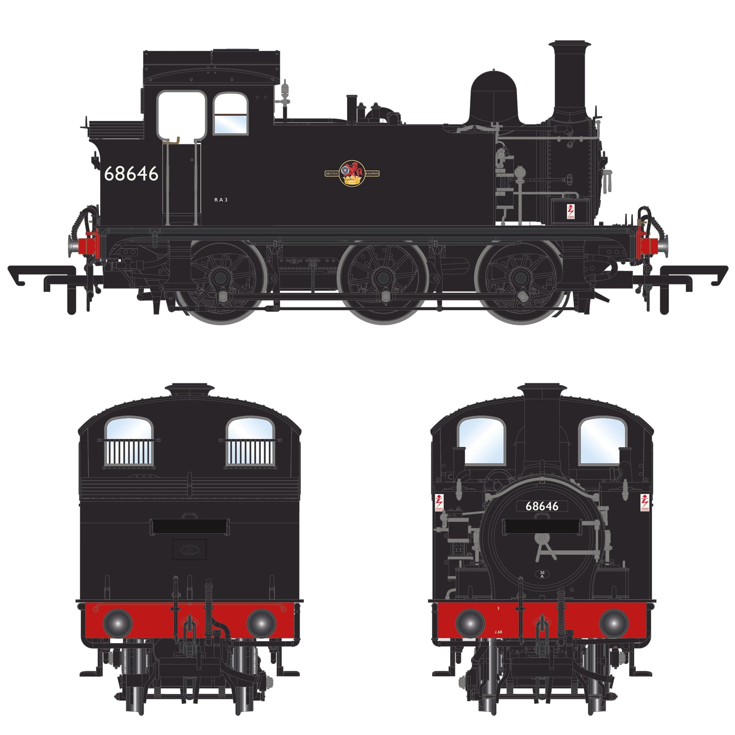 68646 - Late BR J68 - Plain Black — Accurascale