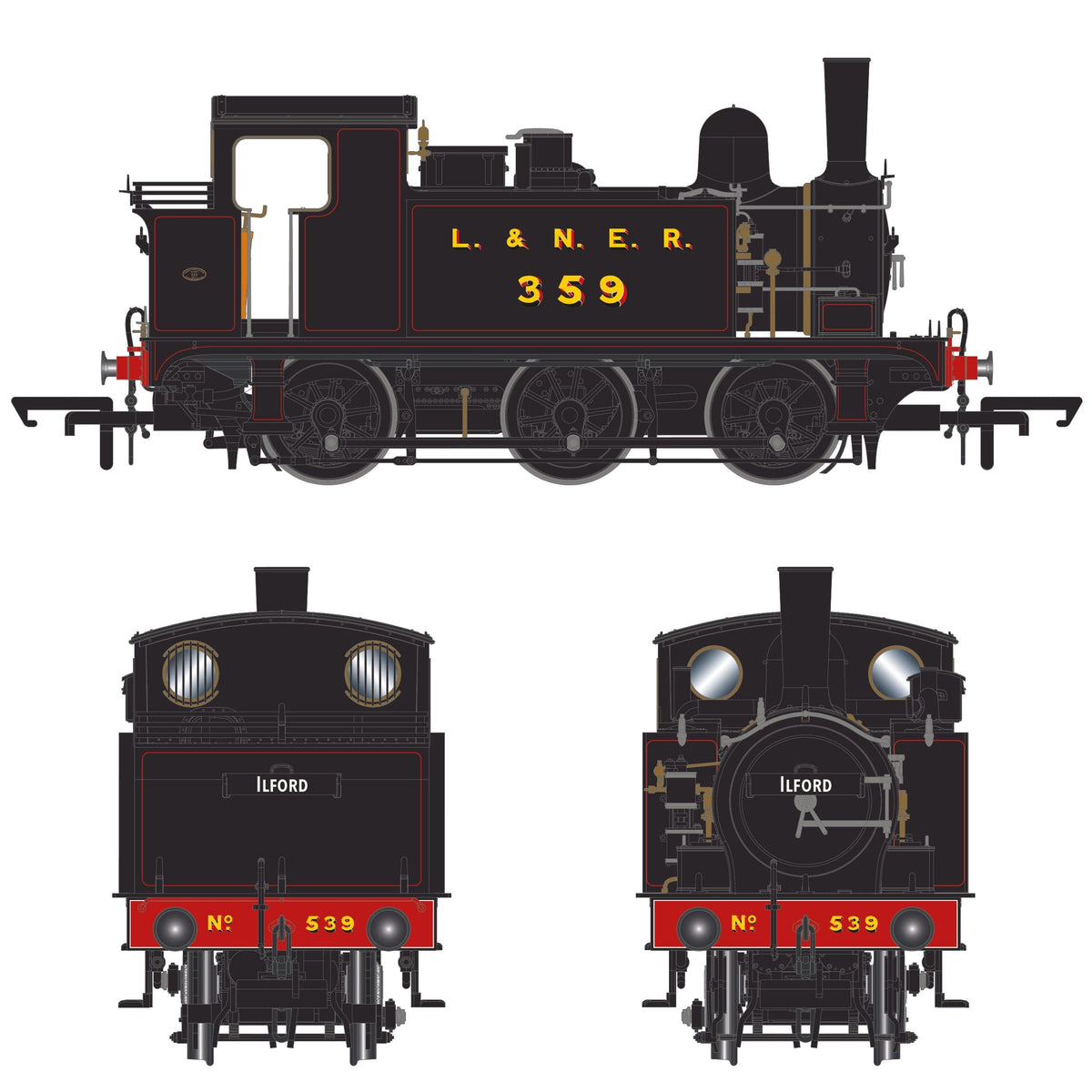 359 (7359) - LNER J69 - LNER Lined Black - DCC Sound Fitted — Accurascale