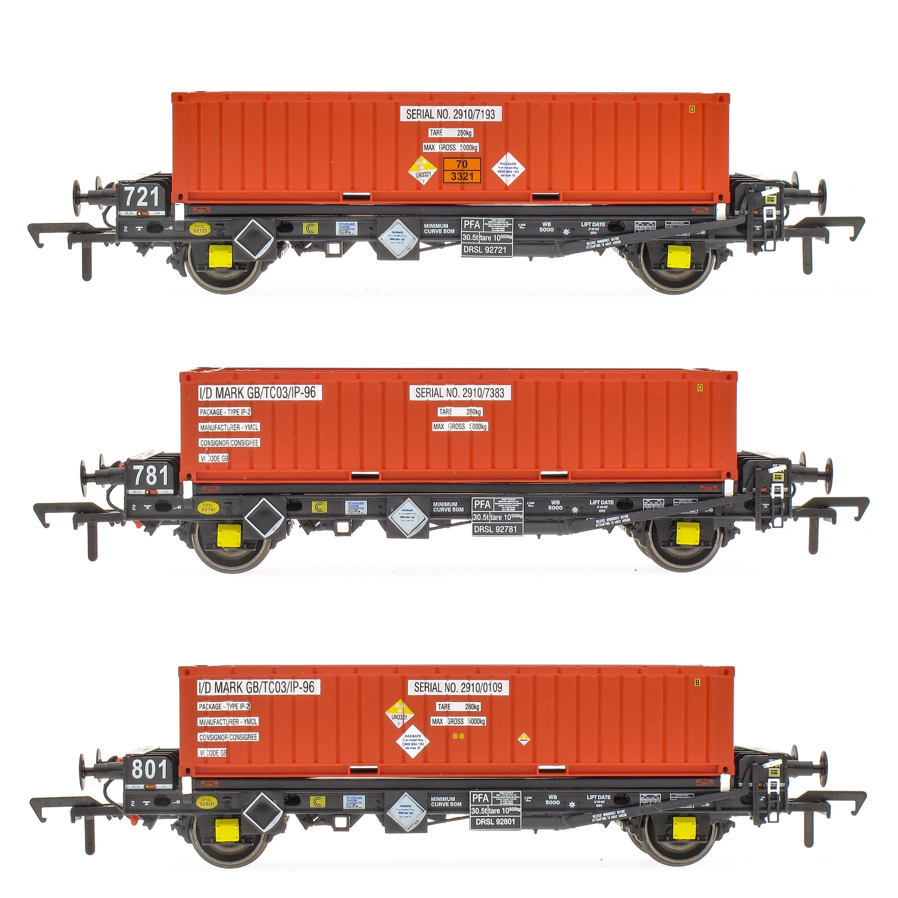 PFA - DRS LLNW - Nucleaire container van halve hoogte O – Accurascale