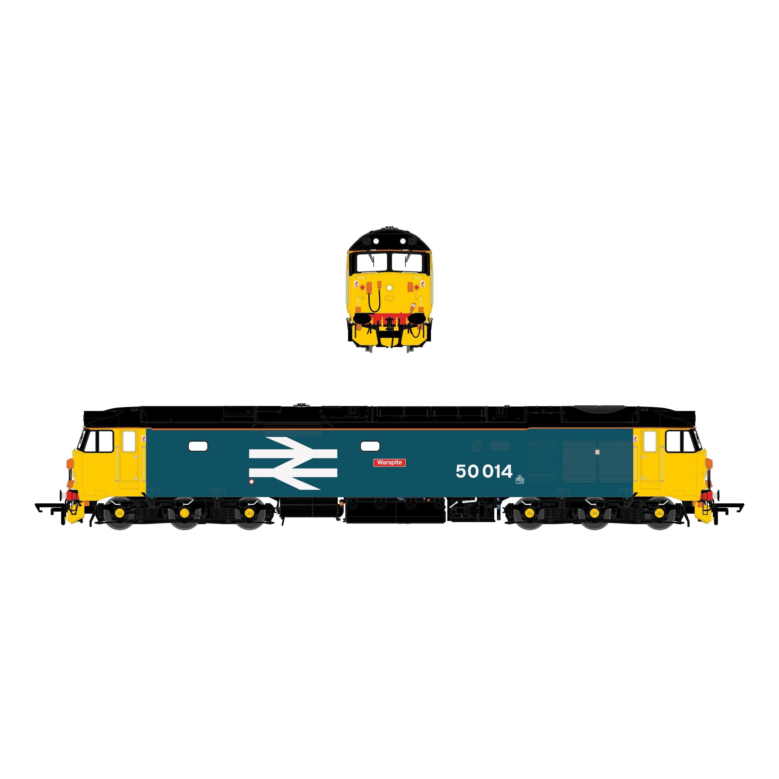 BR Class 50 - Large Logo w/black roof - 50014 'Warspite' - DCC Sound F ...