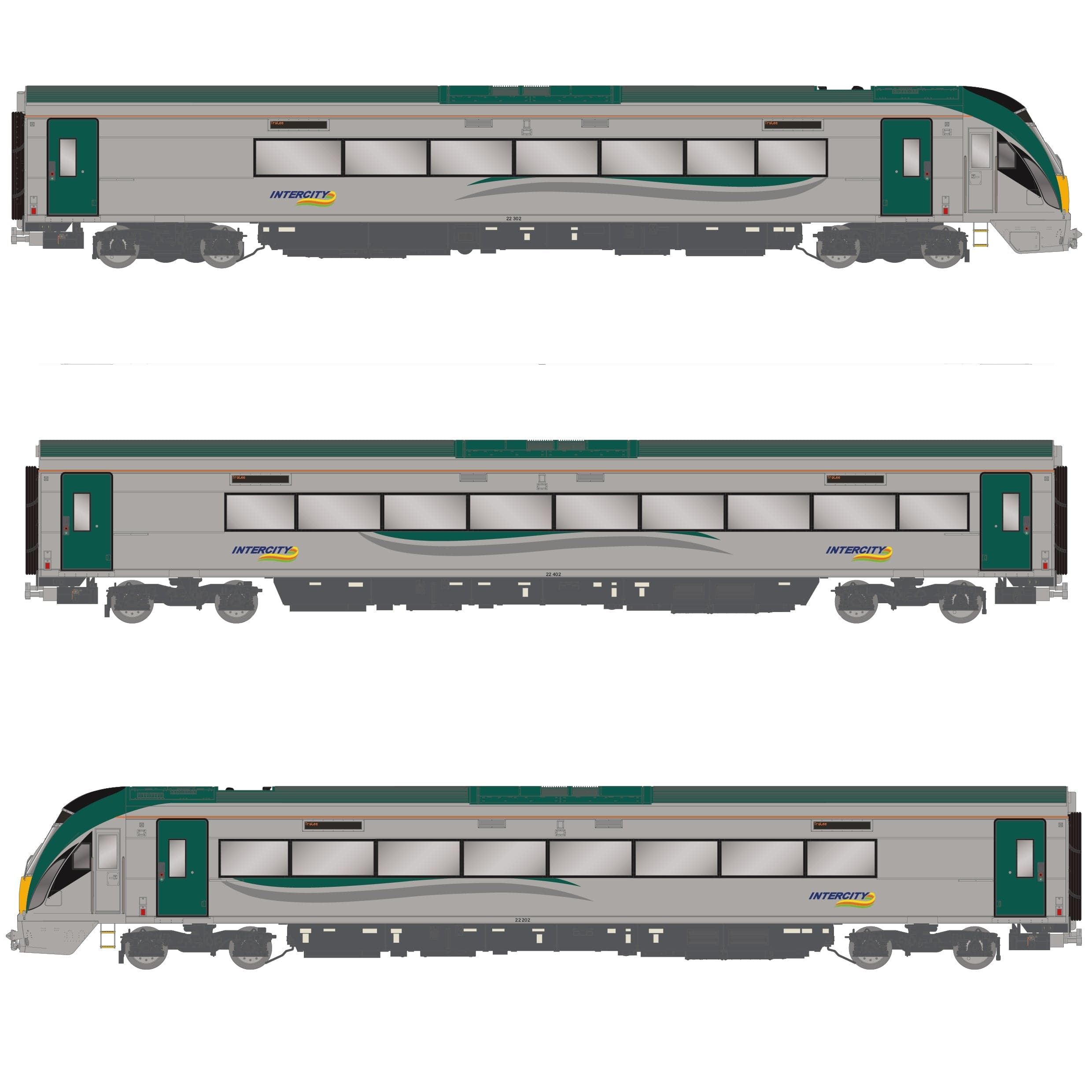 IE 22000 Class 'ICR' - 3-car in original 'Intercity' branded livery ...